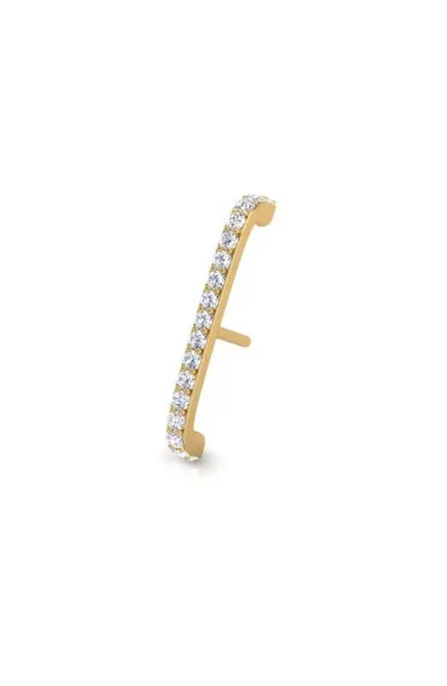 SEED2STONE Diamond Pavé Vertical Ear Crawler - Yellow Gold