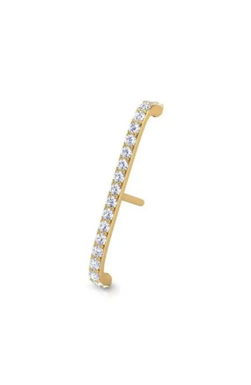 SEED2STONE Diamond Pavé Vertical Ear Crawler - Yellow Gold