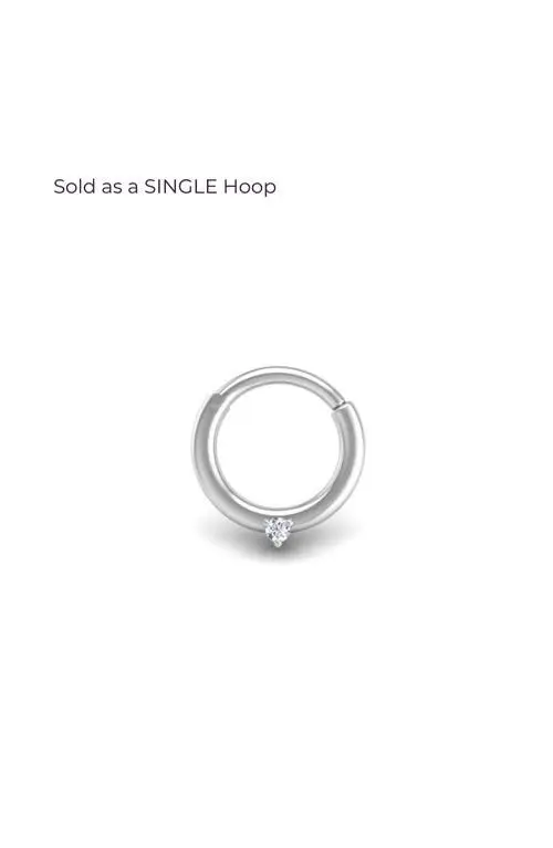 SEED2STONE Solo Flat Hoop Earring - Silver