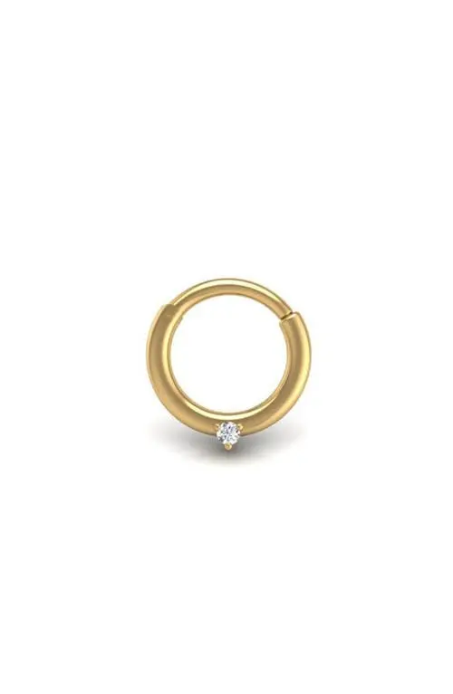 SEED2STONE Solo Flat Hoop Earring - Yellow Gold