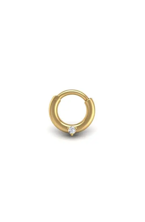SEED2STONE Diamond Flat Hoop Earring - Yellow Gold