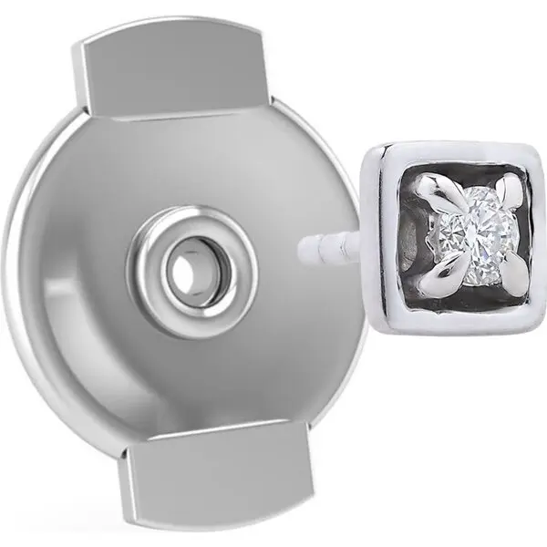 SEED2STONE Diamond Back-off Single Stud - Silver