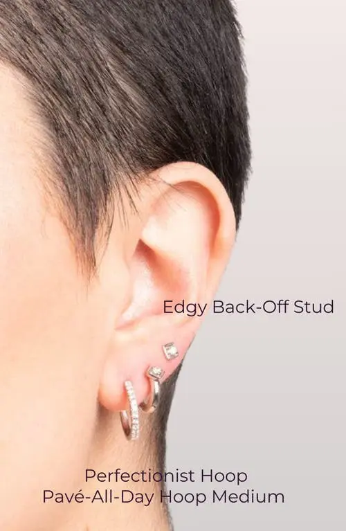 SEED2STONE Edgy Back-off Stud - Silver