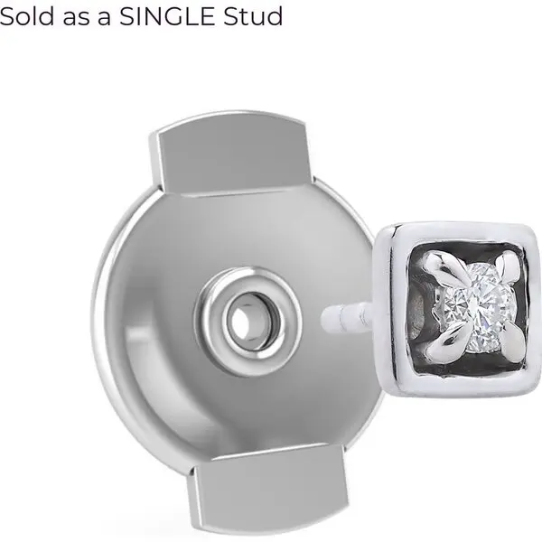 SEED2STONE Edgy Back-off Stud - Silver