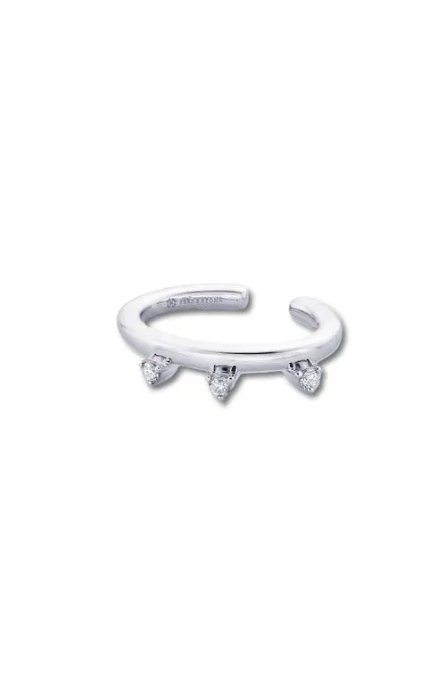 SEED2STONE Triple-threat Diamond Ear Cuff - Silver