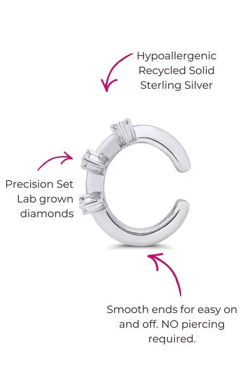 SEED2STONE Triple-threat Diamond Ear Cuff