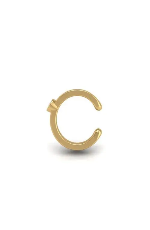 SEED2STONE Muse Solitaire Diamond Ear Cuff - Yellow Gold