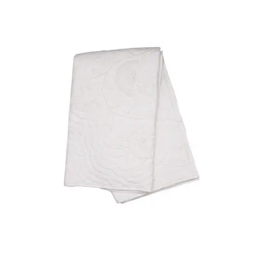 CAROL & FRANK Runa Botanical Throw Blanket For Bed Or Couch Accent Décor - White