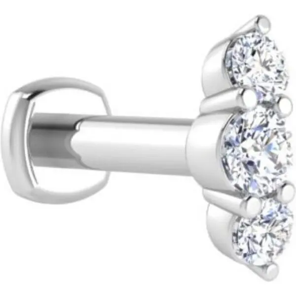 SEED2STONE Triple-threat Diamond Stud Earring - White Gold