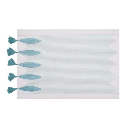 C&F HOME Tassel And Stripes Fish Placemats Machine Washable Set Of 6