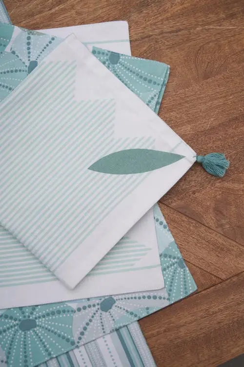 C&F HOME Tassel And Stripes Fish Napkins Set Of 6