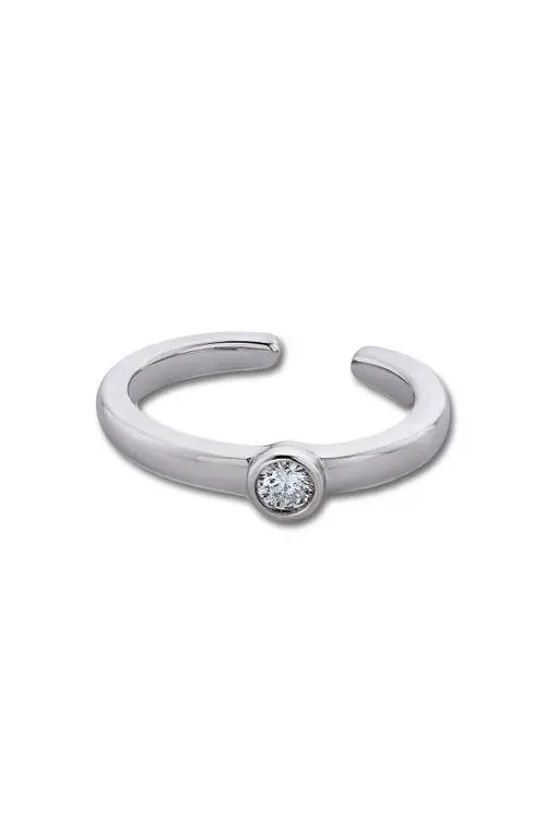 SEED2STONE Single Diamond Ear Cuff - Silver