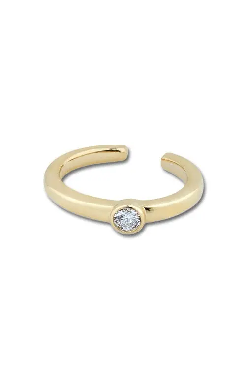 SEED2STONE Single Diamond Ear Cuff - Yellow Gold