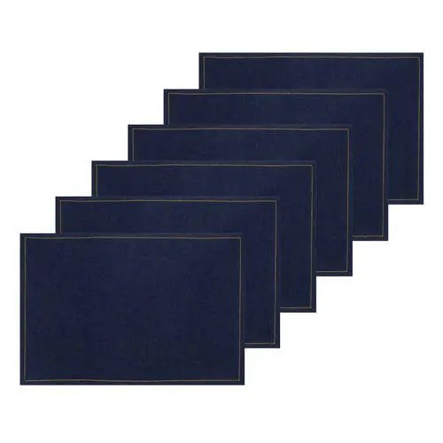 C&F HOME Denim Placemats Set Of 6 - Blue
