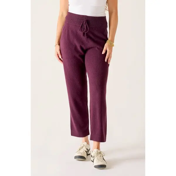 VOYAGEUR BY MERSEA Cashmere Travel Pant - Plum