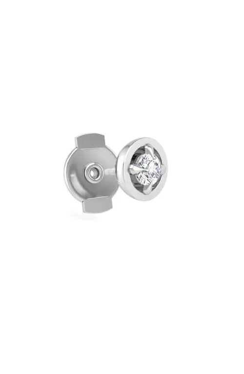 SEED2STONE Single Lab-grown Diamond Stud Earring With Flat Back - Silver