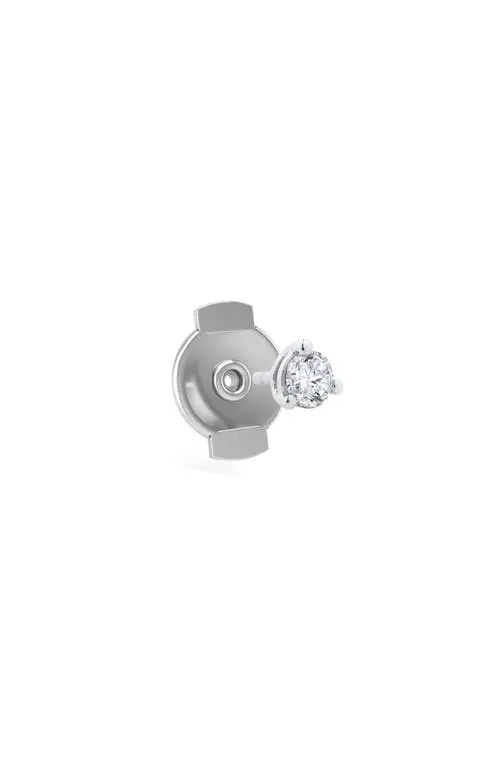 SEED2STONE Diamond Stud Earring With Removable Backing - Silver