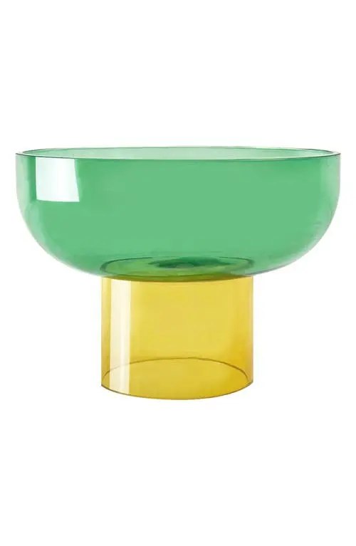 CLOUDNOLA Tip Top Glass Bowl - Yellow/green