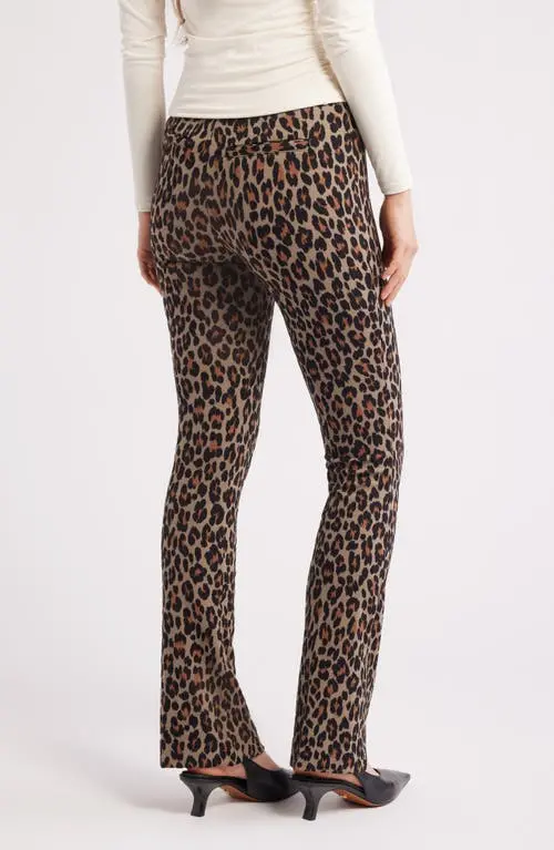 Spanx Leopard Print Slim Ponte Pants