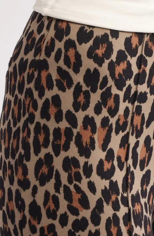 Spanx Leopard Print Slim Ponte Pants