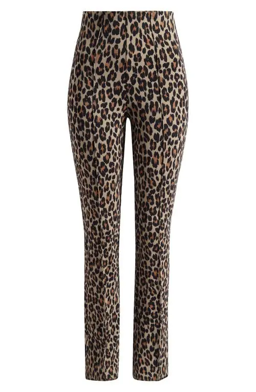 Spanx Leopard Print Slim Ponte Pants