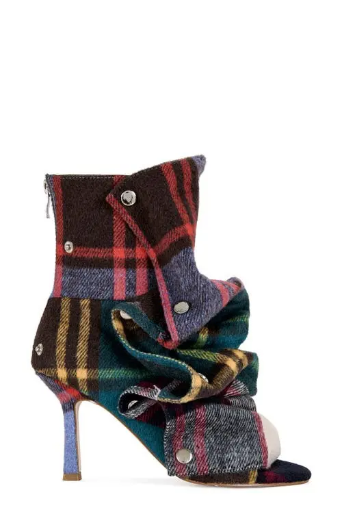 AZALEA WANG Birdsong Plaid Booties