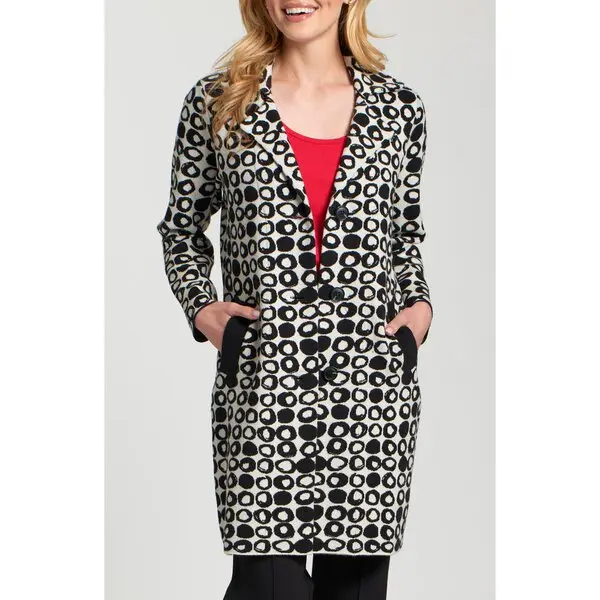 APNY Abstract Dot Sweater Coat