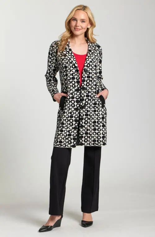 APNY Abstract Dot Sweater Coat