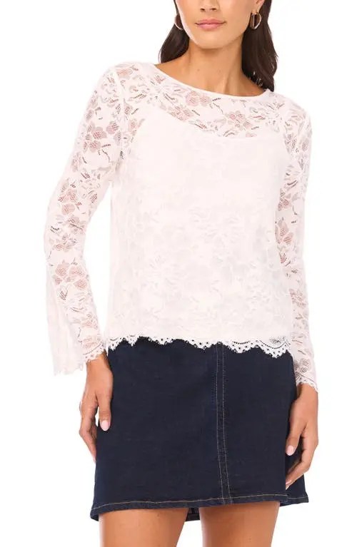 Vince Camuto Lace Flare Sleeve Top