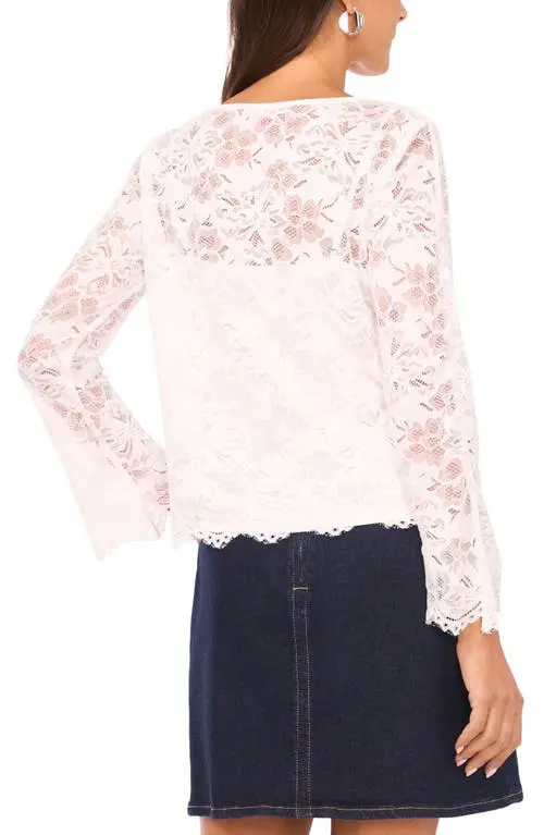 Vince Camuto Lace Flare Sleeve Top