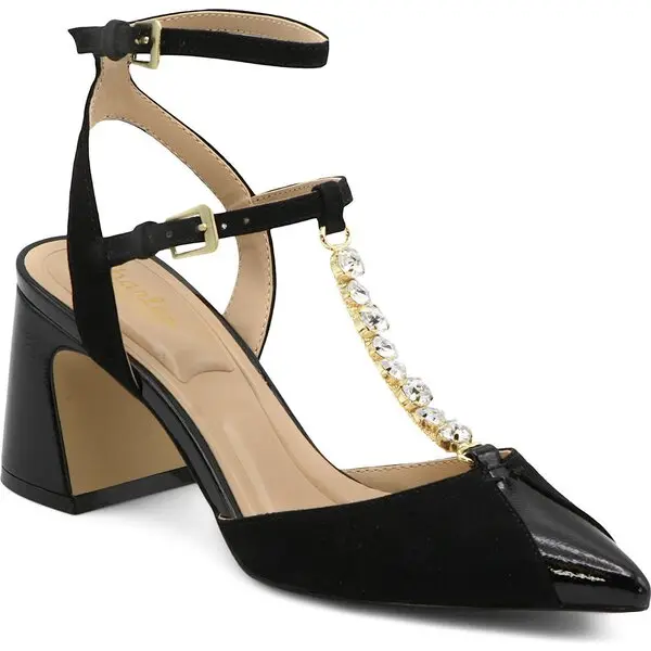 Charles By Charles David Aki Crystal T-strap Pumps
