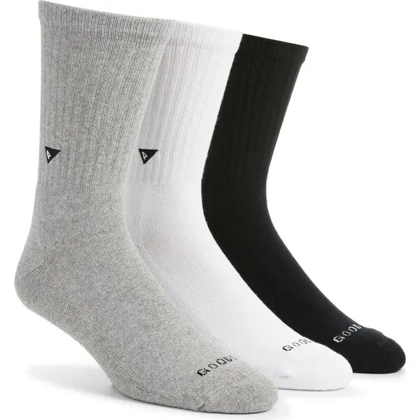ARVIN GOODS Assorted 3-pack Crew Socks - Black/white/grey