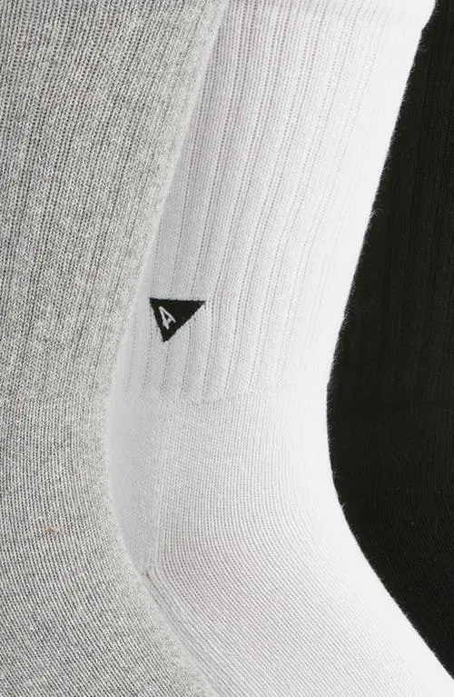 ARVIN GOODS Assorted 3-pack Crew Socks - Black/white/grey