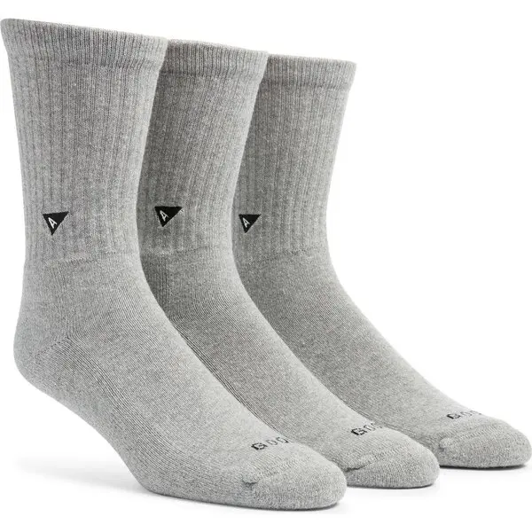 ARVIN GOODS Assorted 3-pack Crew Socks - Grey