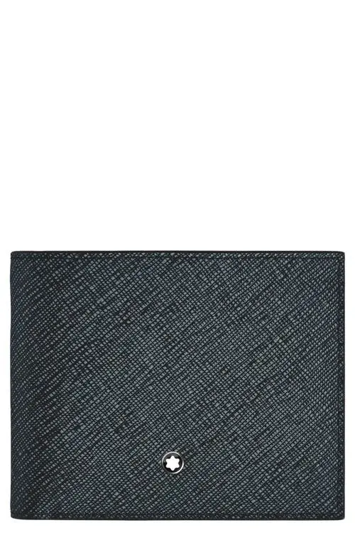 Montblanc Sartorial Leather Bifold Wallet - Tweed Blue