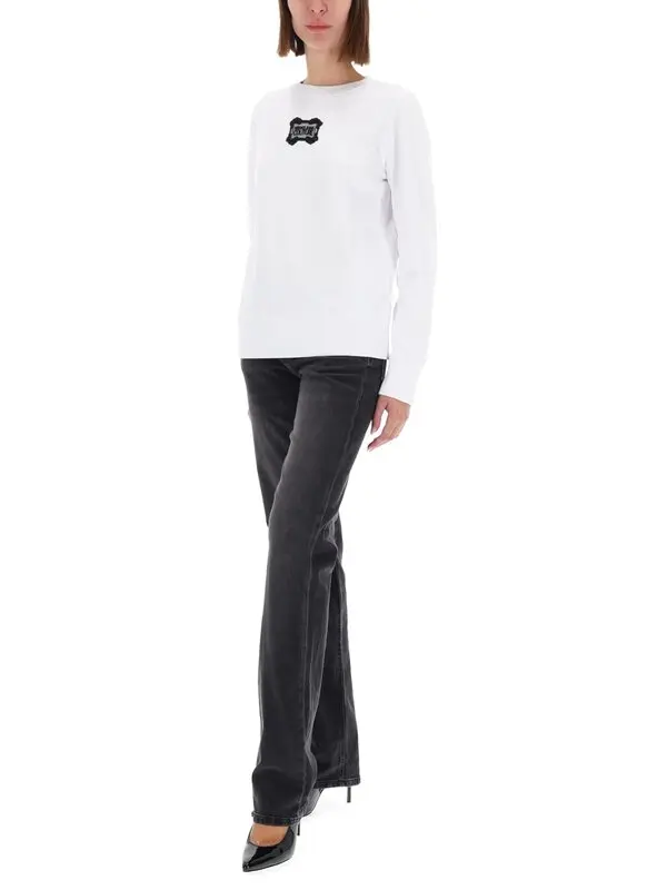 Versace Sweatshirt With Baroque Logo Patch