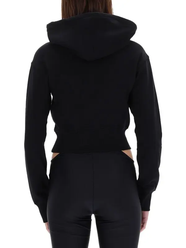 Versace Cropped Sweatshirt With Logo Patch