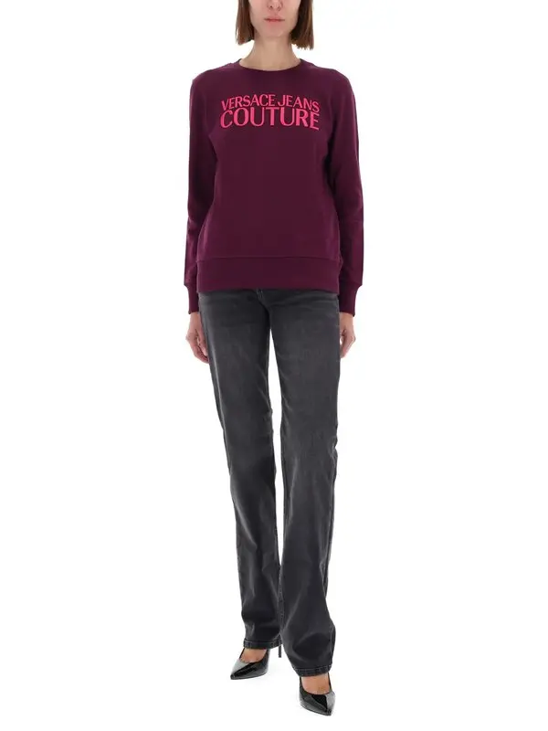 Versace Sweatshirt With Logo - Bordeaux