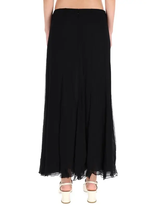 Chloé Silk Muslin Maxi Skirt - Black