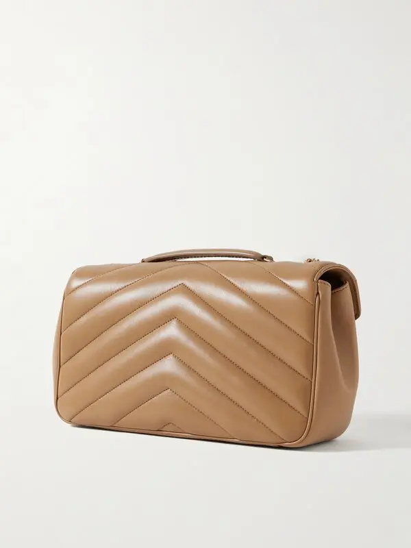 Saint Laurent Loulou Matelassé Leather Shoulder Bag - Brown