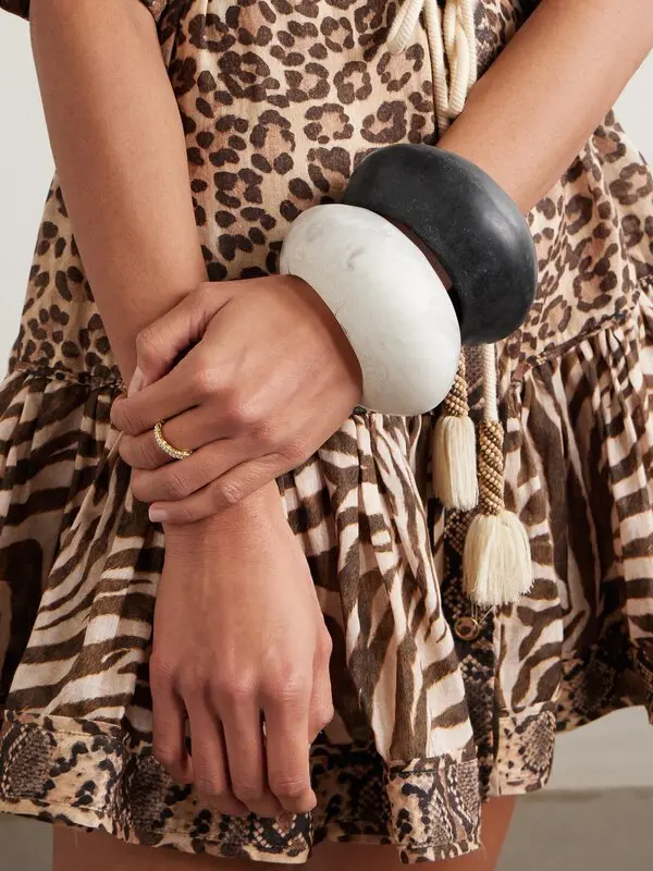 Dinosaur Designs Boulder Resin Bangle - Neutrals