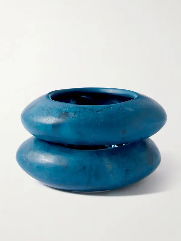 Dinosaur Designs Rock Medium Set Of Two Resin Bangles - Blue
