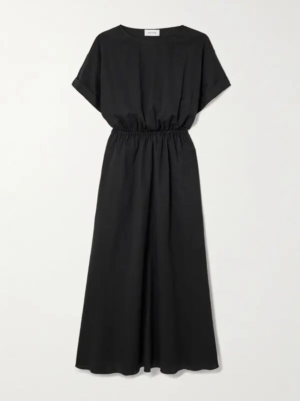 Matteau Relaxed Tee Cotton-gauze Maxi Dress - Black