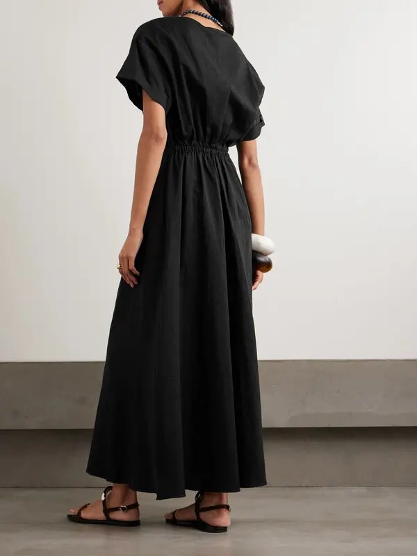 Matteau Relaxed Tee Cotton-gauze Maxi Dress - Black