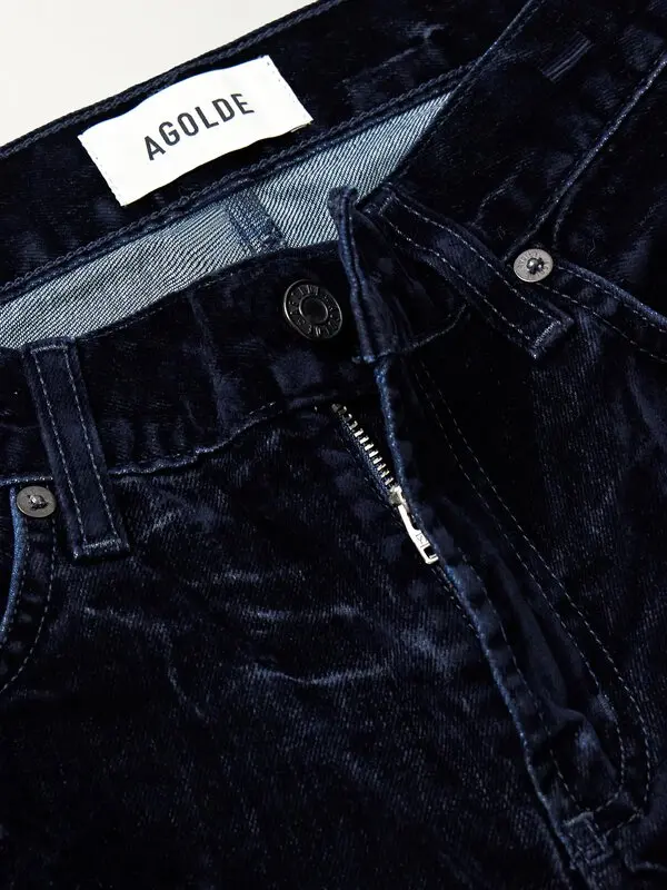AGOLDE Cotton-blend Velvet Straight-leg Pants
