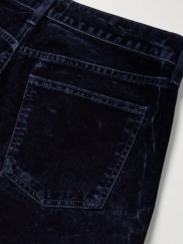 AGOLDE Cotton-blend Velvet Straight-leg Pants