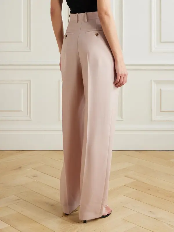 Wardrobe.NYC Pleated Mohair-blend Twill Straight-leg Pants