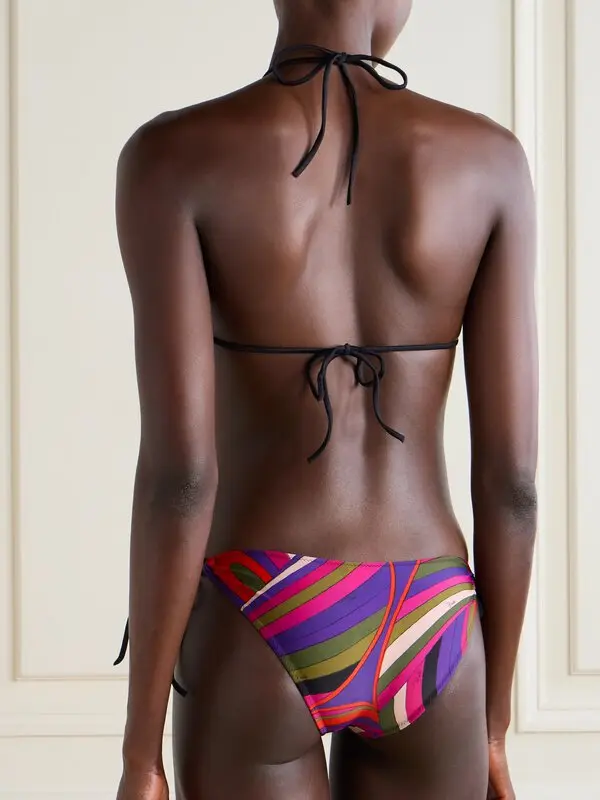 Emilio Pucci Printed Triangle Bikini Top - Pink