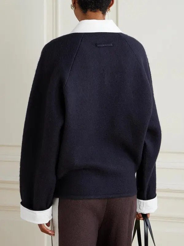 Tory Burch Wool And Cotton-blend Polo Shirt
