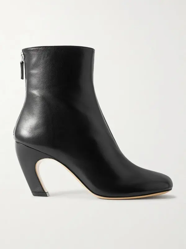 Le Monde Beryl Mica Glove Leather Ankle Boots - Black